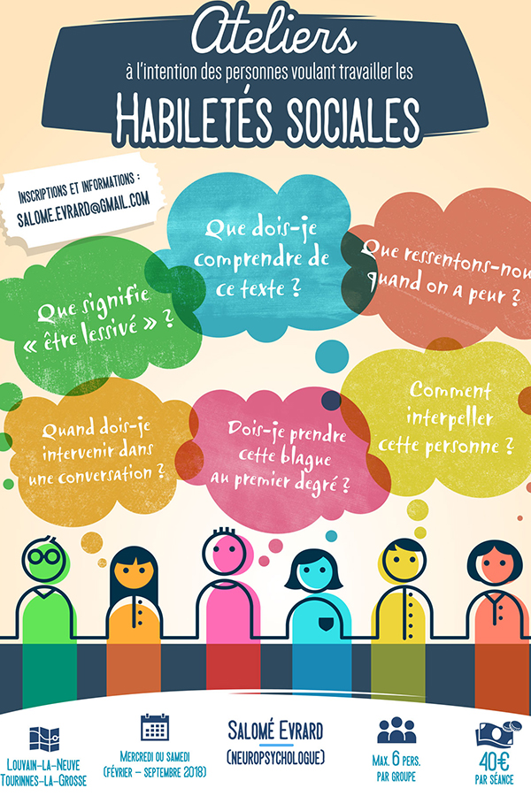 Affiche pour atelier sur les habiletés sociales · BL-Graphics